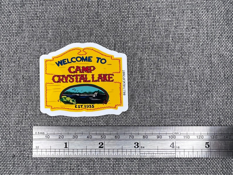 Camp Crystal Lake Sign Vinyl Sticker | Friday the 13th Die Cut Sticker ...