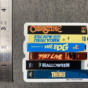 Horror Movie VHS Stack Vinyl Sticker Pack | Horror Movie Stickers | Die ...