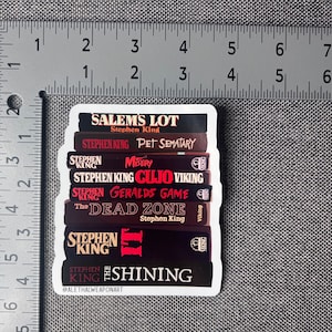 Horror Book Stack Vinyl Sticker | Horror Book Stickers | Stephen King ...