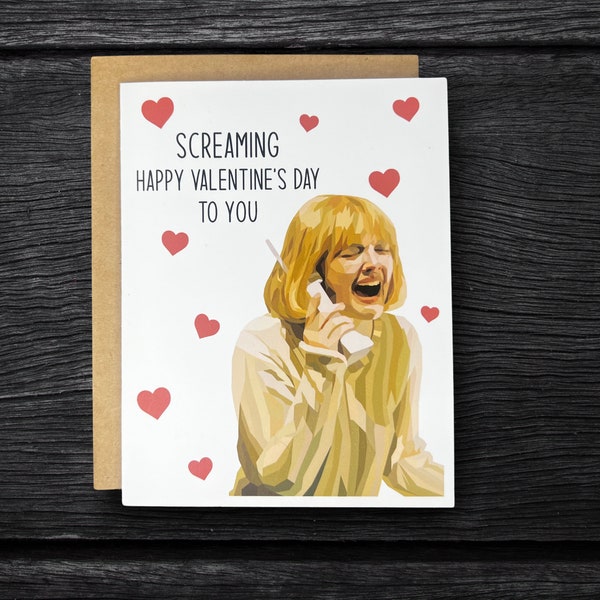 Scream Valentine Card - Etsy