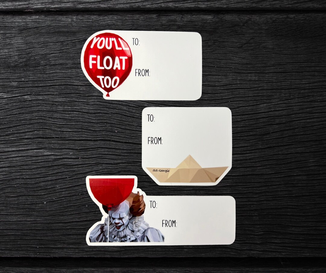 Pennywise Gift Tag Stickers| Horror Gift Wrapping | Stephen King's It ...