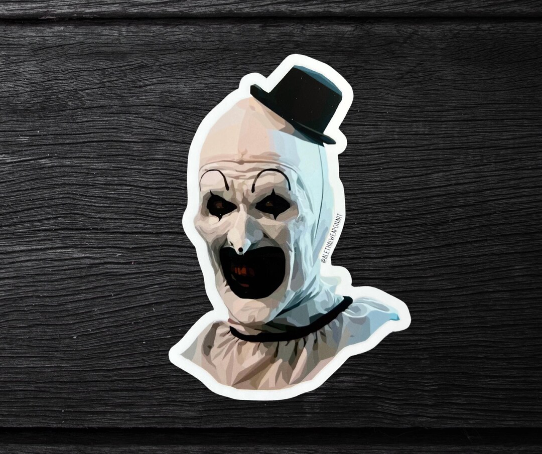 Terrifier Vinyl Sticker Terrifier Sticker Art the Clown Sticker Horror ...