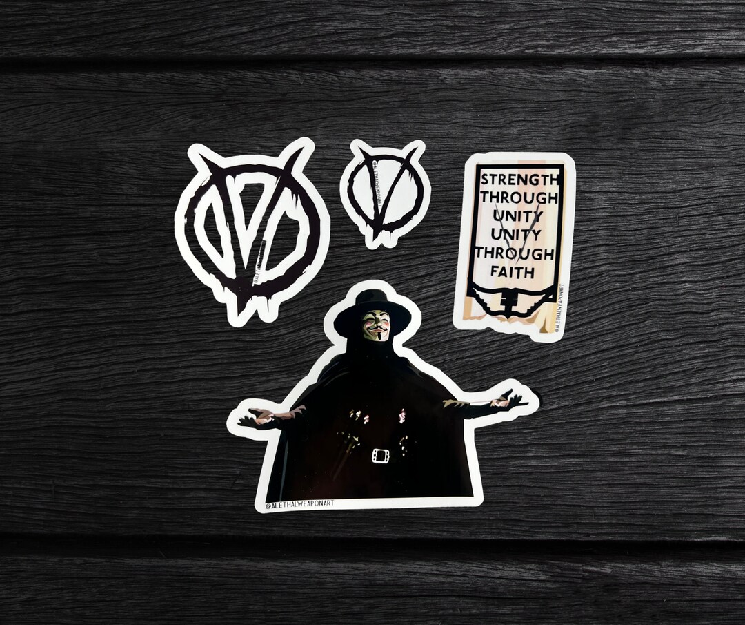 V for Vendetta Vinyl Sticker Pack | V for Vendetta Sticker | Comic Book ...