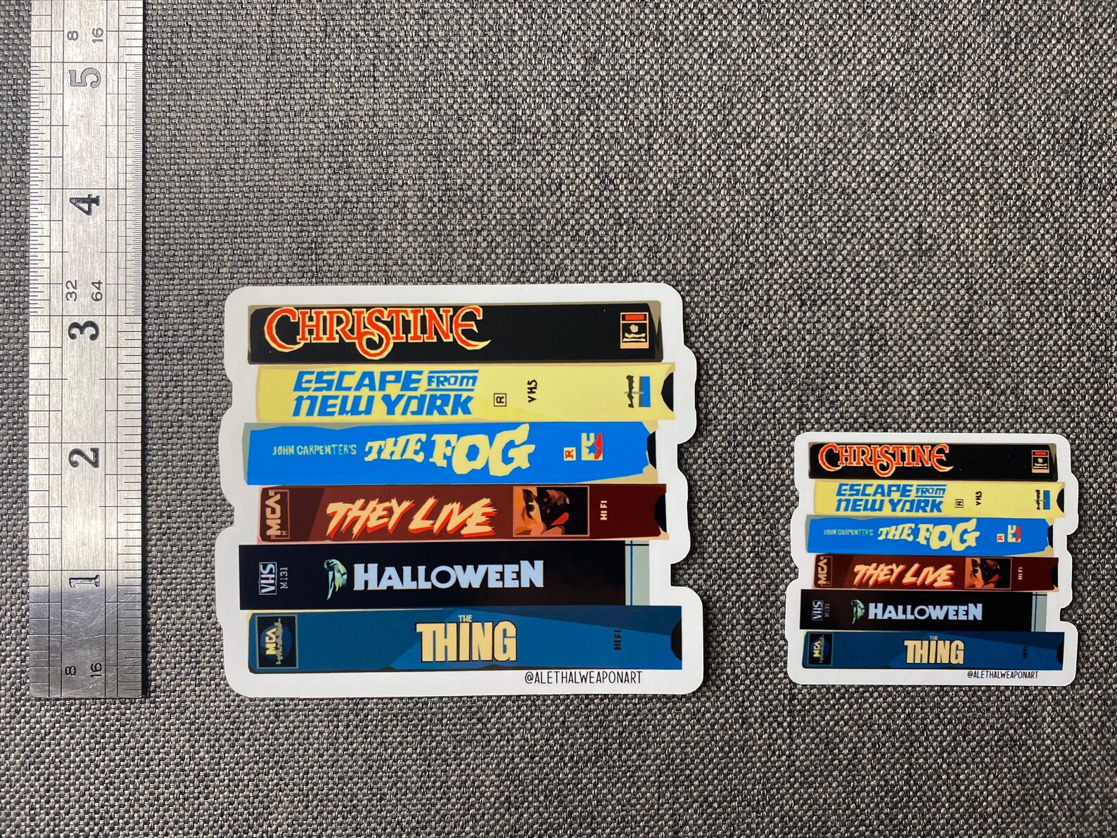 Horror Movie Directors VHS Stack Vinyl Sticker Pack | Carpenter ...