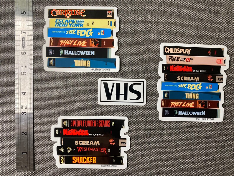 Horror Movie VHS Stack Vinyl Sticker Pack Horror Movie - Etsy