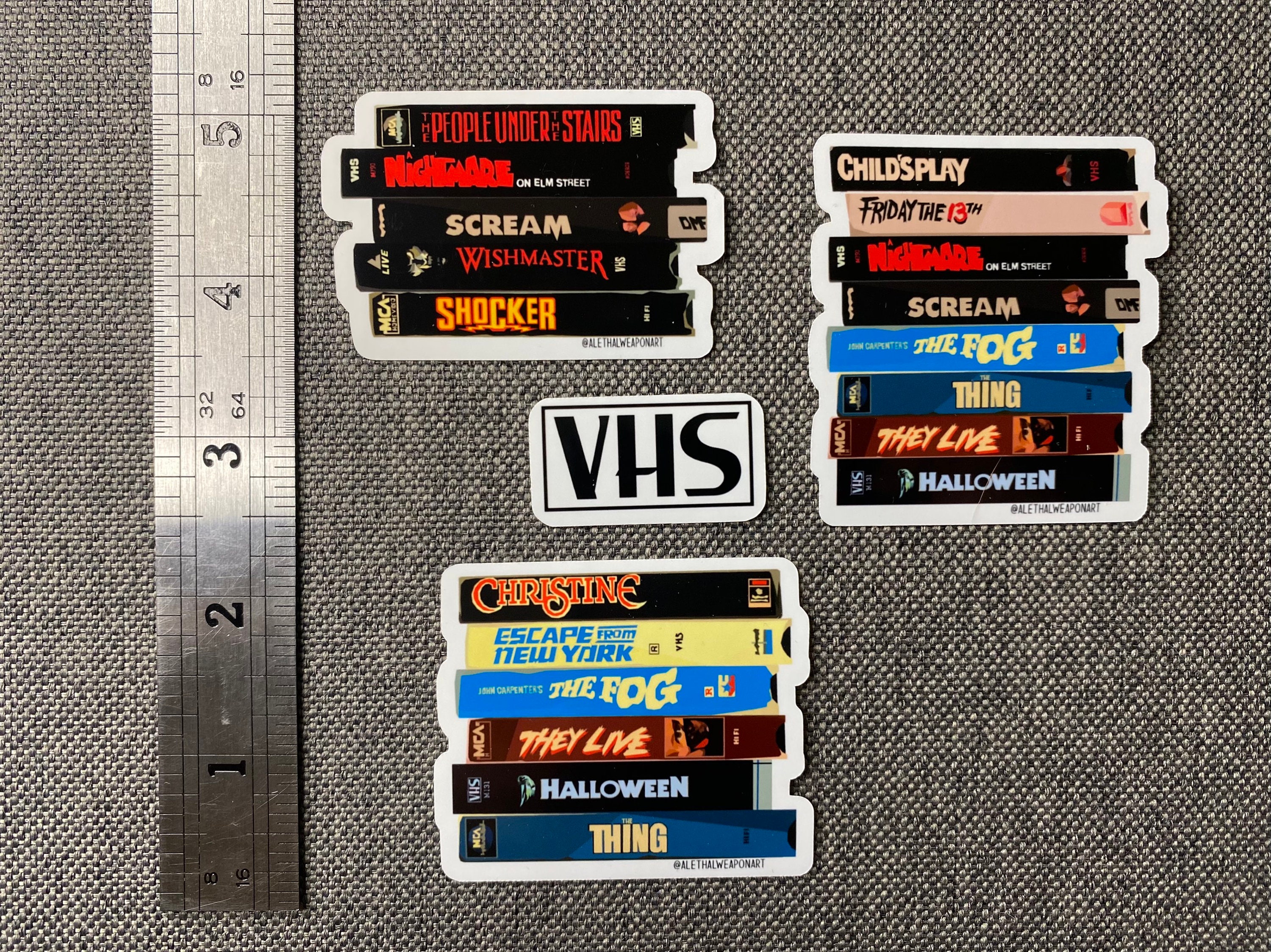 Horror VHS Stack Vinyl Sticker Horror Movie Stickers - Etsy