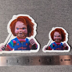 Chucky Vinyl Sticker | Horror Movie Stickers | Chucky Doll Sticker - Etsy