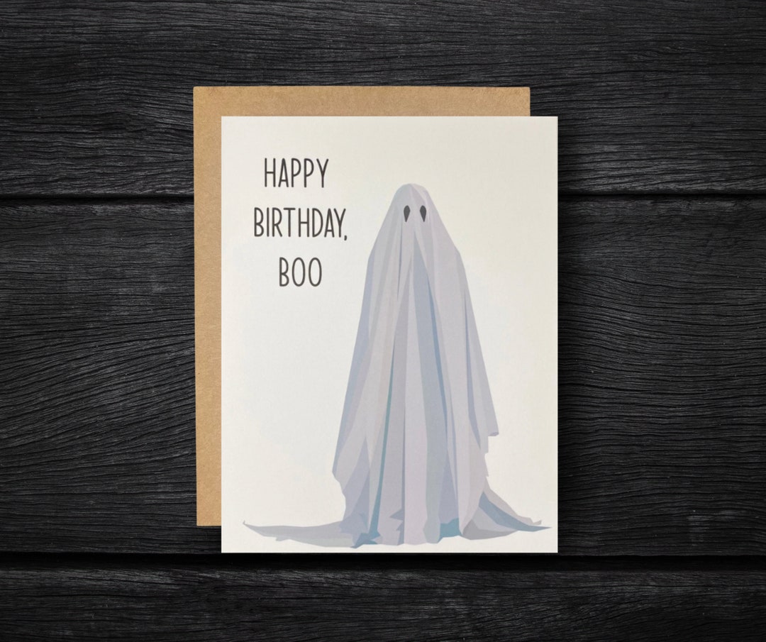 Happy Birthday Boo Birthday Card | Spooky Birthday Card | Ghost ...