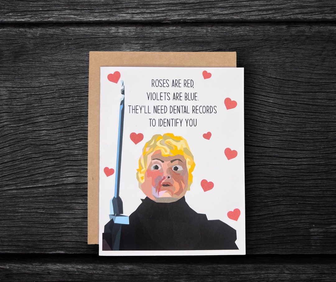 Valentine Horror Movie Poem Card “roses Are Red, Violets Are Blue, They ...