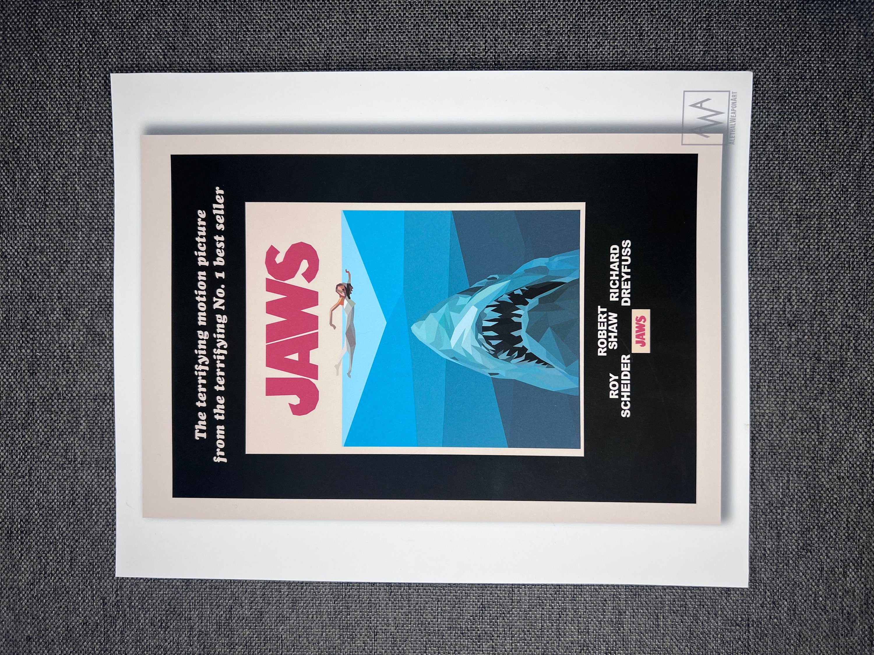 Jaws Movie Poster Artwork Print | Jaws Movie Poster No Frame