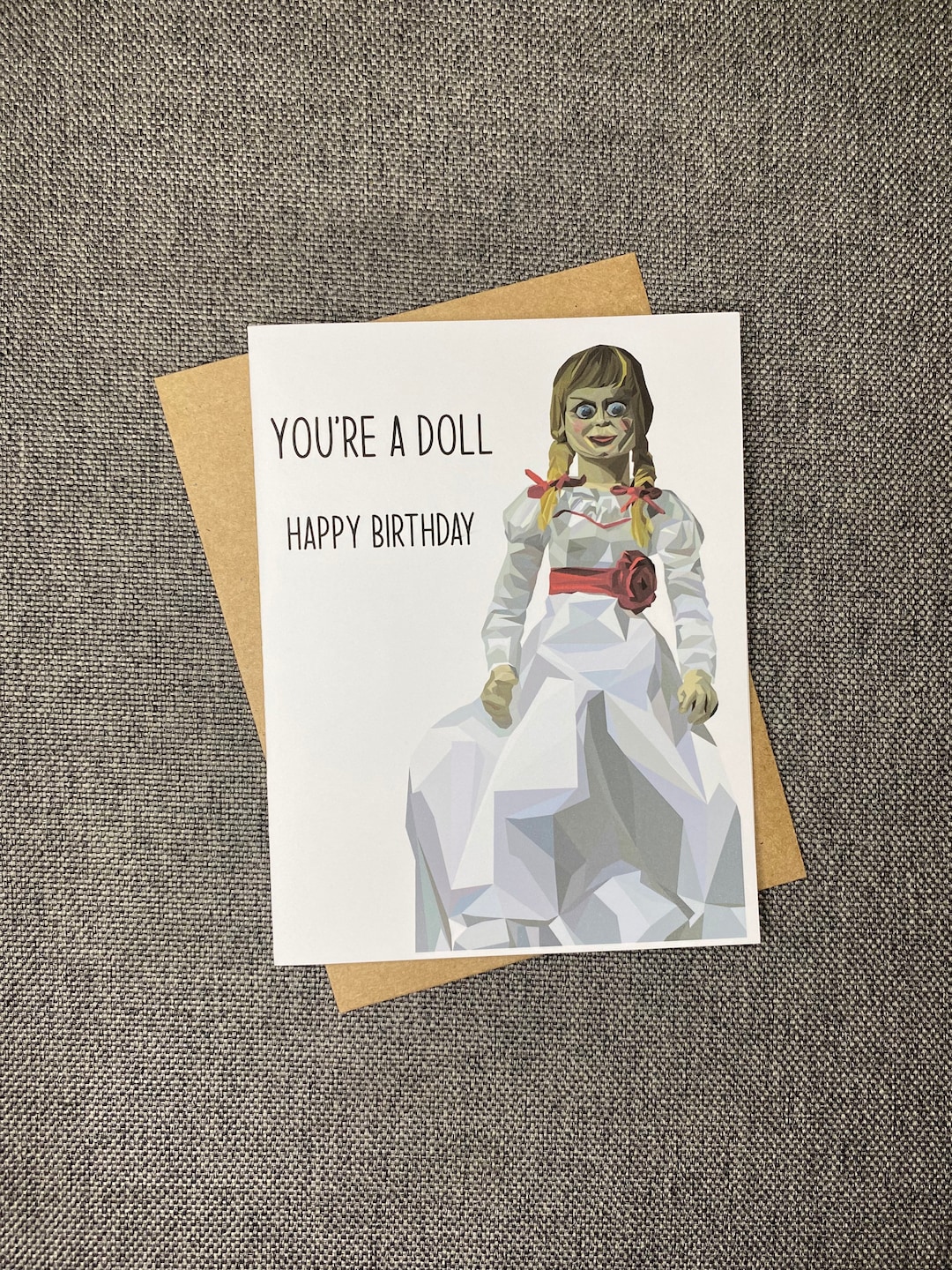 Annabelle Birthday Card You're a Doll Happy - Etsy