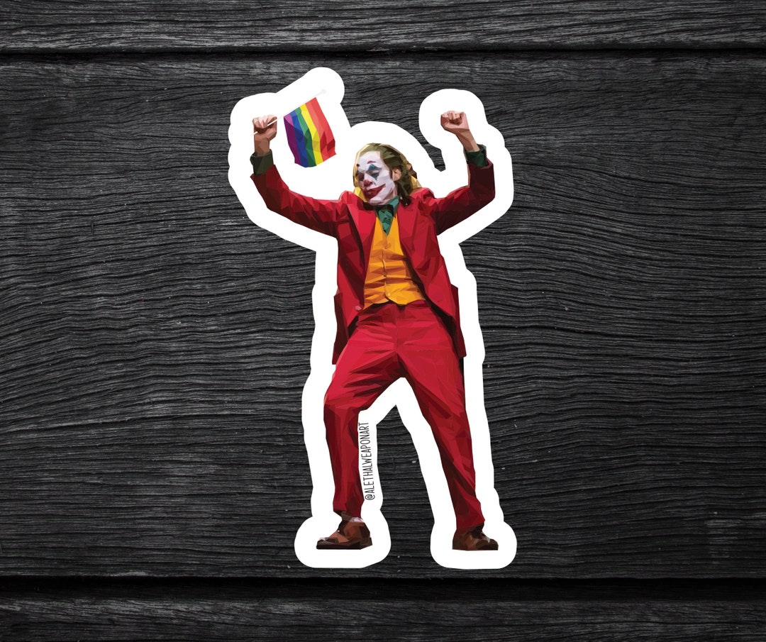 The Joker Pride Vinyl Sticker Comics Pride Stickers - Etsy