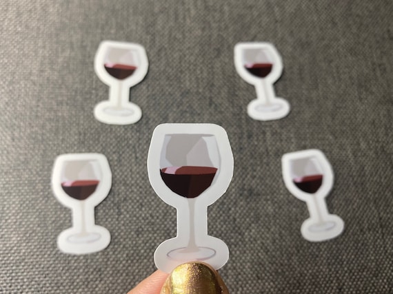 Mini Die Cut Red Wine Vinyl Sticker Pack Cocktail Stickers - Etsy