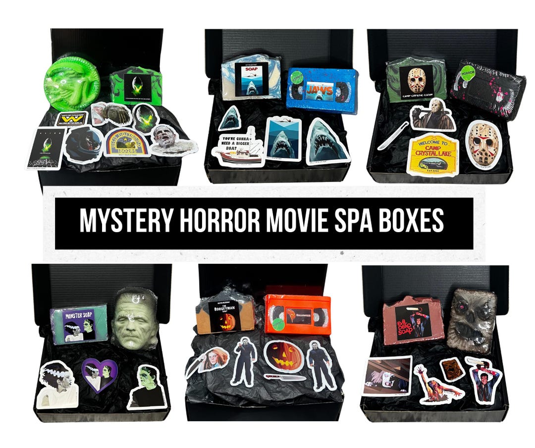 Horror Movie Spa Mystery Boxes | Horror Movie Luxury Hand Made Soap ...