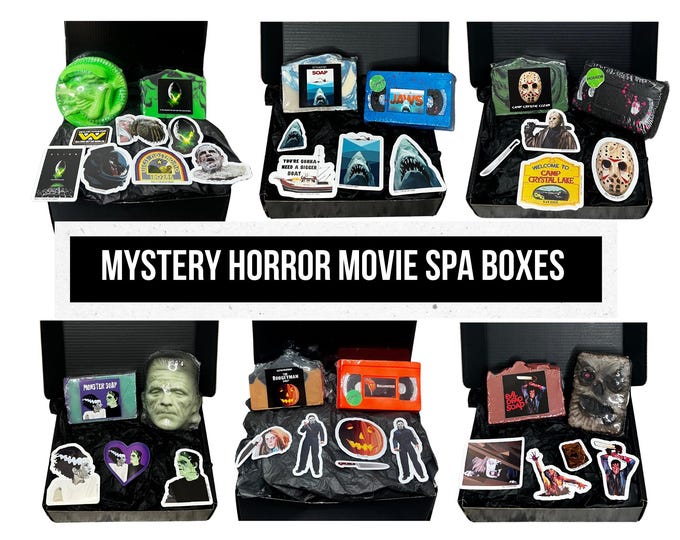 Horror Movie Spa Mystery Boxes | Horror Movie Luxury Hand Made Soap ...