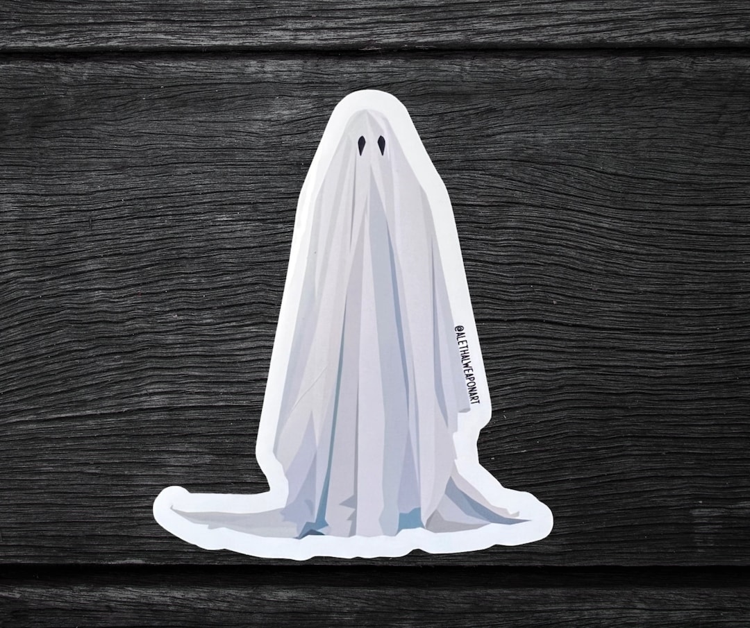 Spooky Ghost Vinyl Sticker | Halloween Stickers | Die Cut Ghost ...