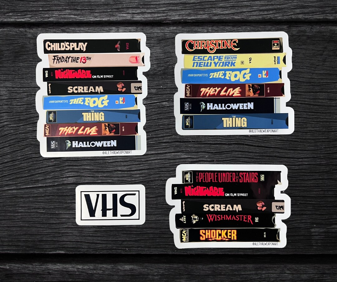 Horror Movie VHS Stack Vinyl Sticker Pack Horror Movie - Etsy Canada