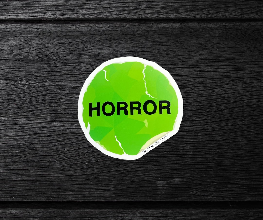 Green Horror Vinyl Sticker | Horror Stickers | Horror Movie Stickers ...