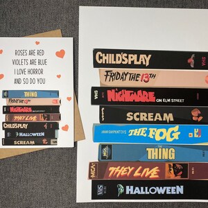 Classic Horror Movies VHS Stack Artwork VHS Wall Art Horror Movies Wall ...