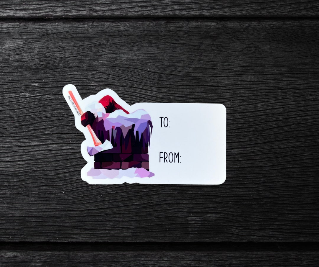 Silent Night, Deadly Night Gift Tag | Horror Gift Tag | Sticker Gift ...