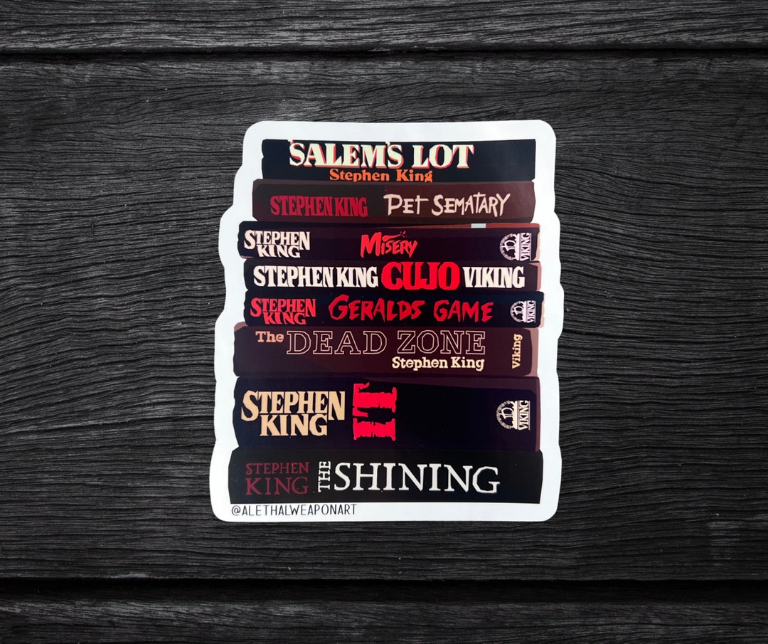 Horror Book Stack Vinyl Sticker | Horror Book Stickers | Stephen King ...