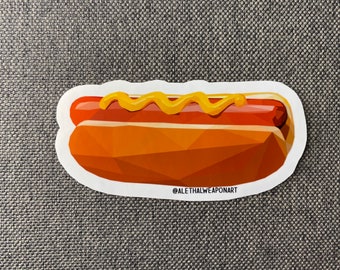 Hot Dog Sticker - Etsy