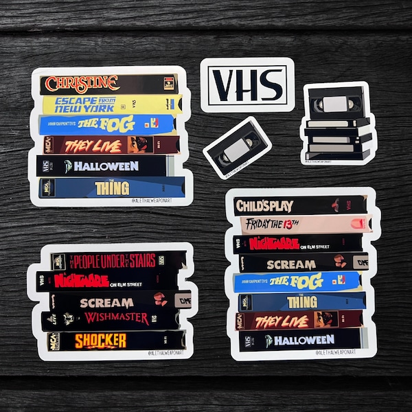 Horror Movie Vhs Stickers - Etsy