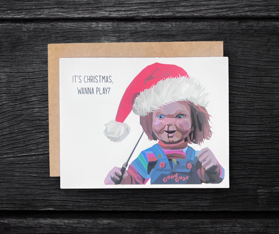 Chucky Christmas Card | Horror Movie Christmas Card | Funny Christmas ...