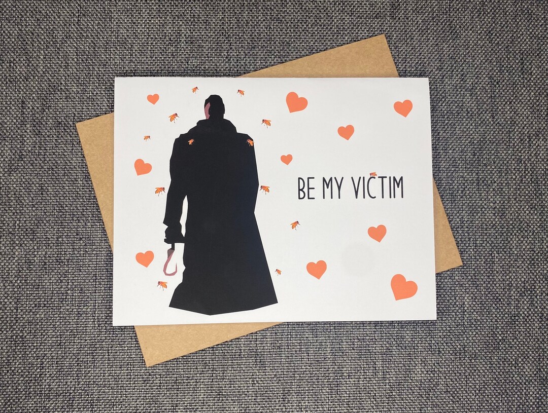 Horror Anniversary Card be My Victim Horror Movie Valentine Cards ...