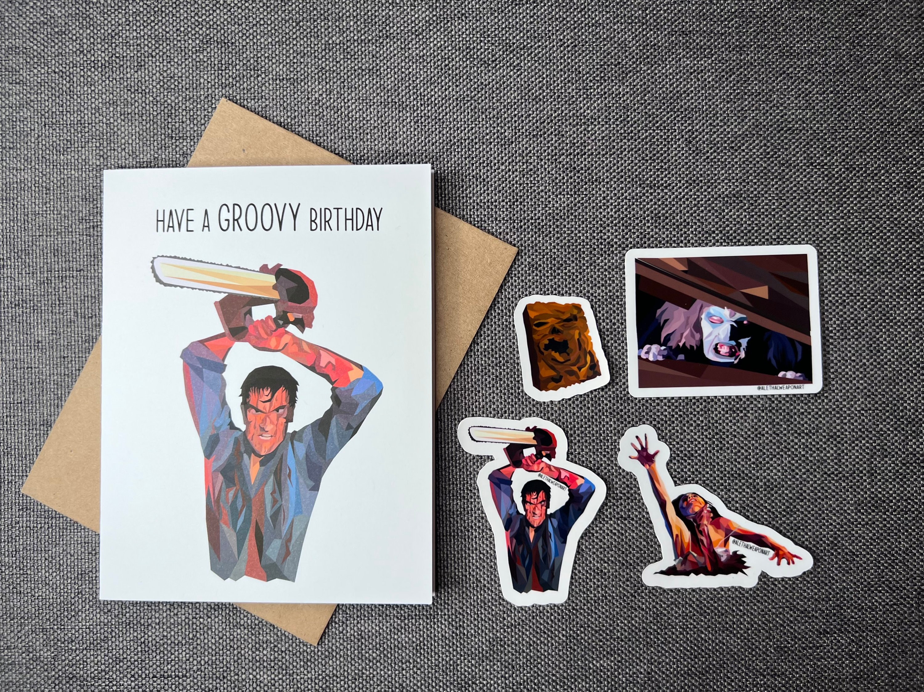 Evil Dead Ash Birthday Card have A Groovy Birthday Funny - Etsy