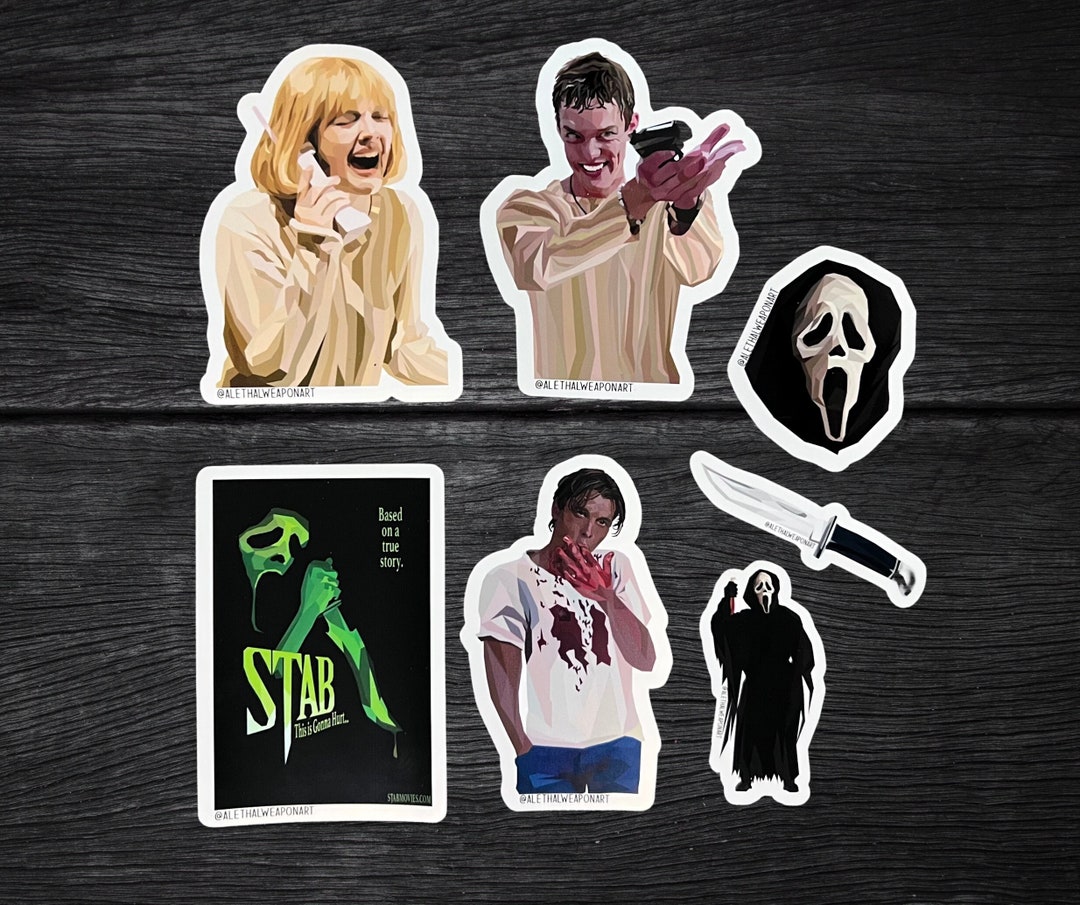 Scream Vinyl Sticker Pack Horror Movie Stickers Horror Lover Stickers ...