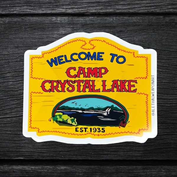 Camp Crystal Lake Sign - Etsy