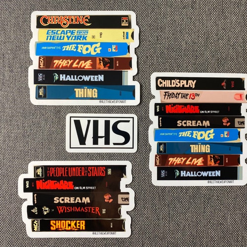 Horror Movie VHS Stack Vinyl Sticker Pack Horror Movie - Etsy