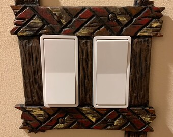 Tiki Tropical Toggle Switch Plate Covers | Etsy