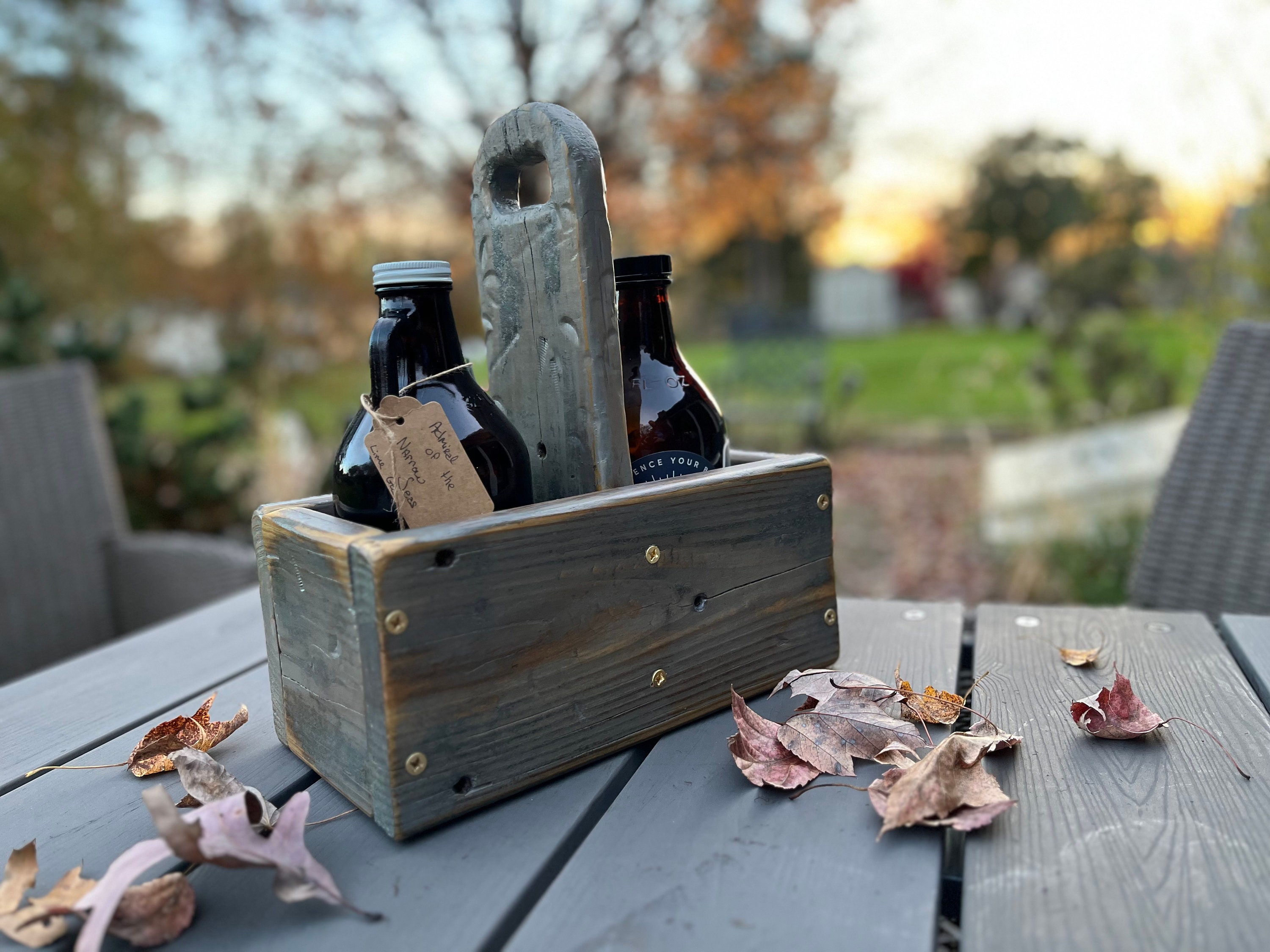 Growler Caddy Box Reclaimed Wood - Etsy