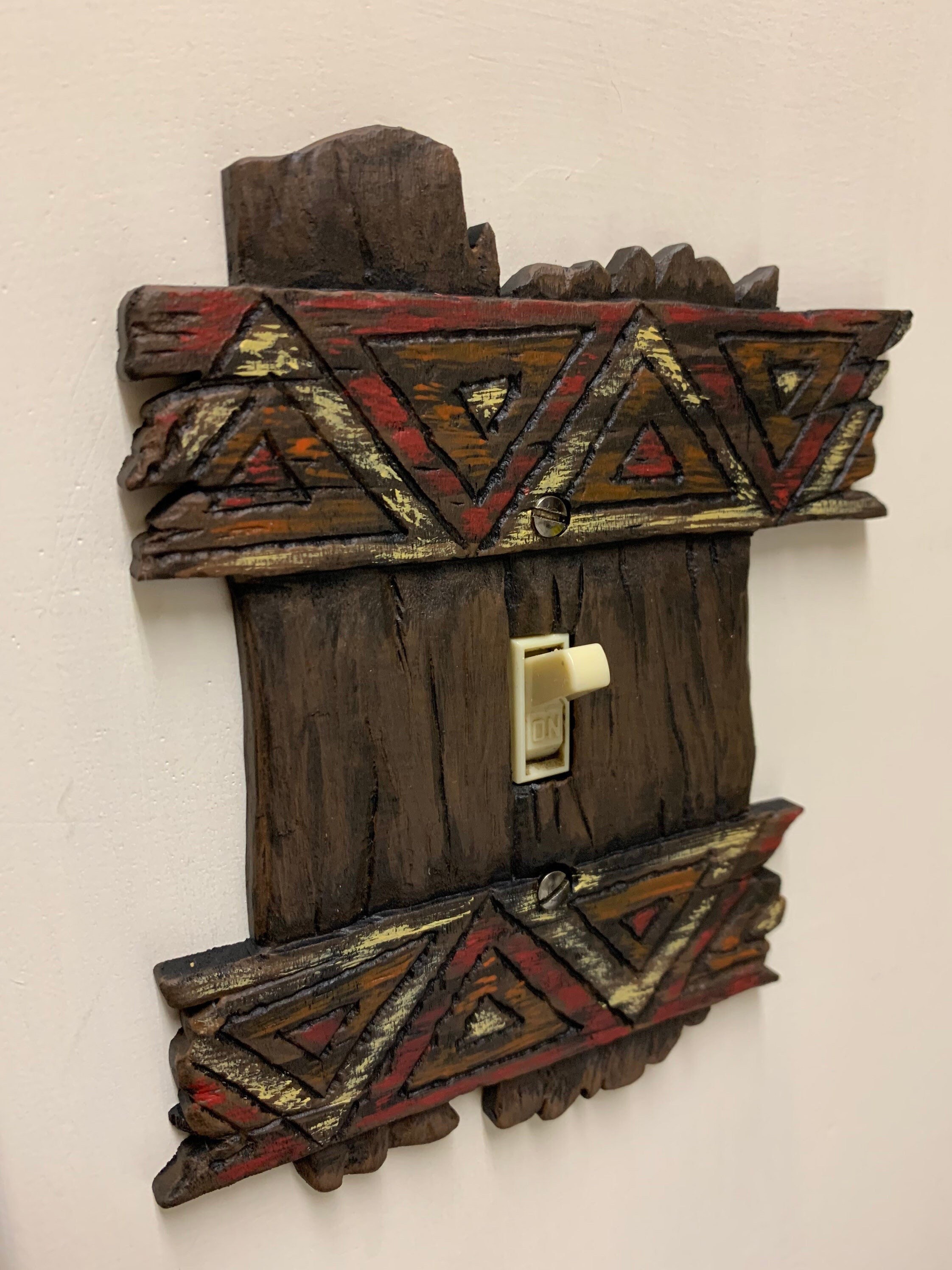 Tiki Tropical Toggle Switch Plate Covers - Etsy