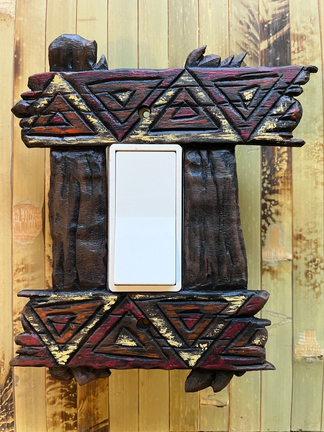 Tiki Tropical Rocker Switch Plate Covers (triangles) - Etsy