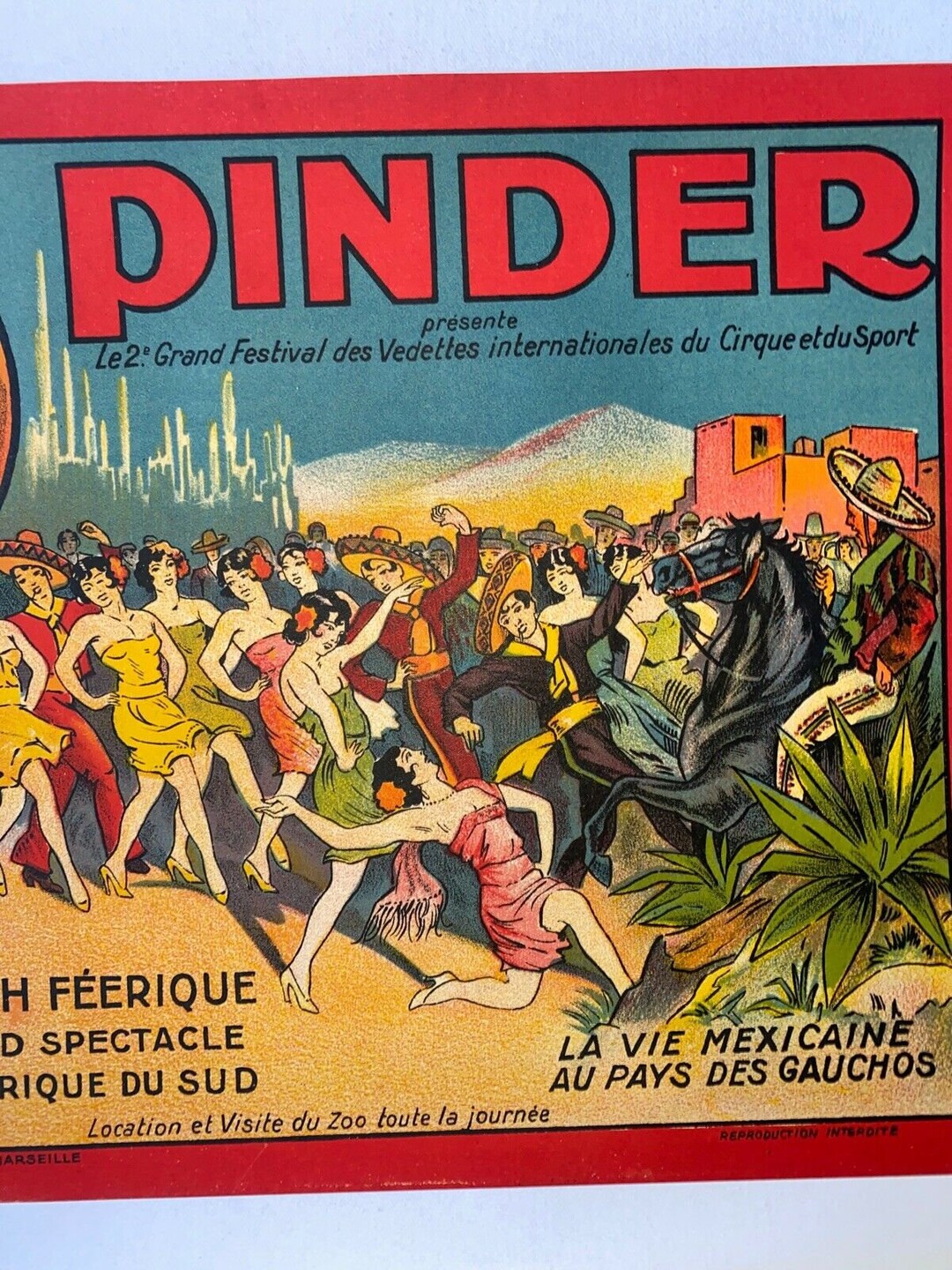 Original Vintage Pinder Poster - Etsy