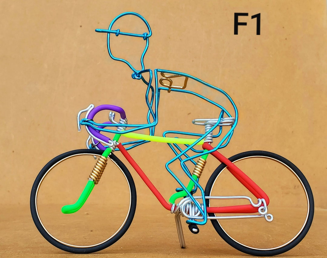 Miniatuur sportfiets. Racefiets. Handgemaakte fiets. Handgemaakt ...