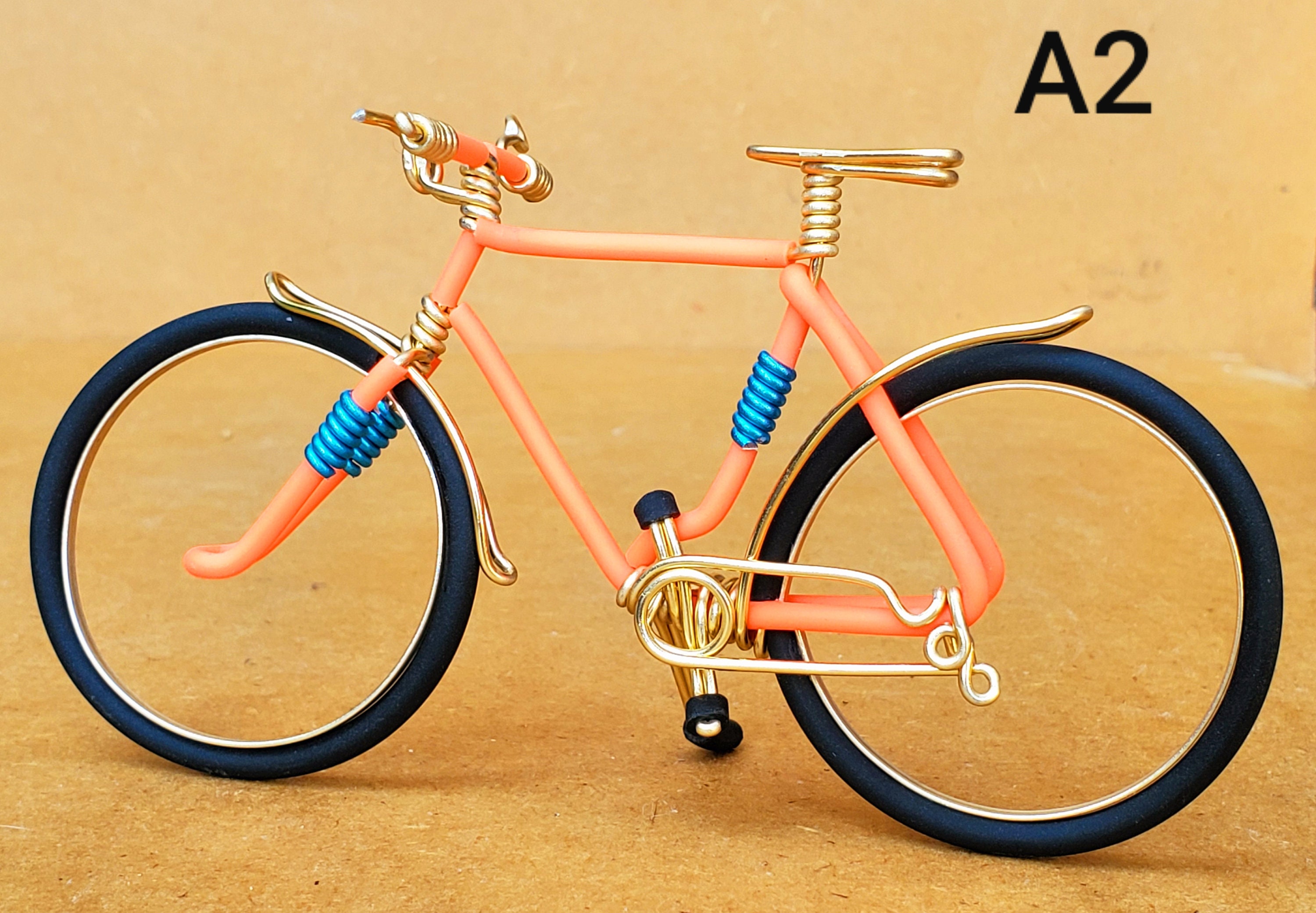 Miniature Bicycle. Hand Made Bike. Hand Crafted Aluminium Wire ...
