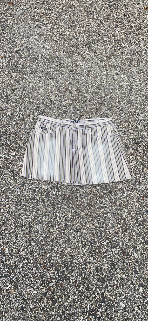 Y2k Micro Mini Skirt Stretch Cotton Vintage Festiv… Gem