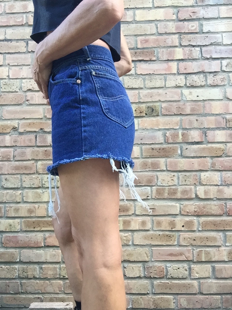 Vintage Lee Cutoffs, Super High Waist, Mom Jean Shorts, Country Western ...