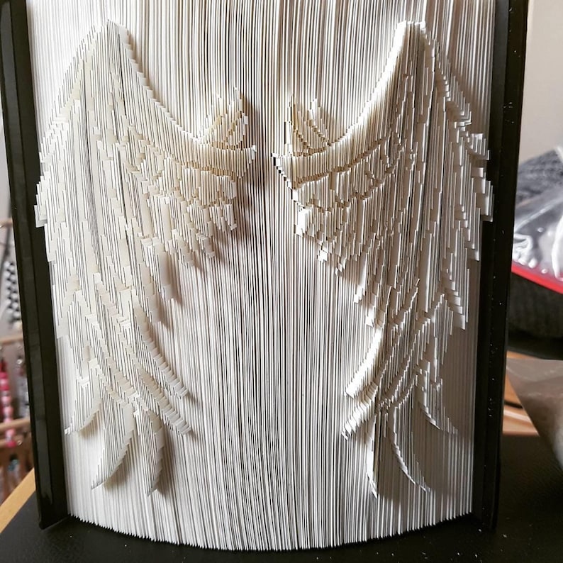 Book Folding Art angel Wings - Etsy