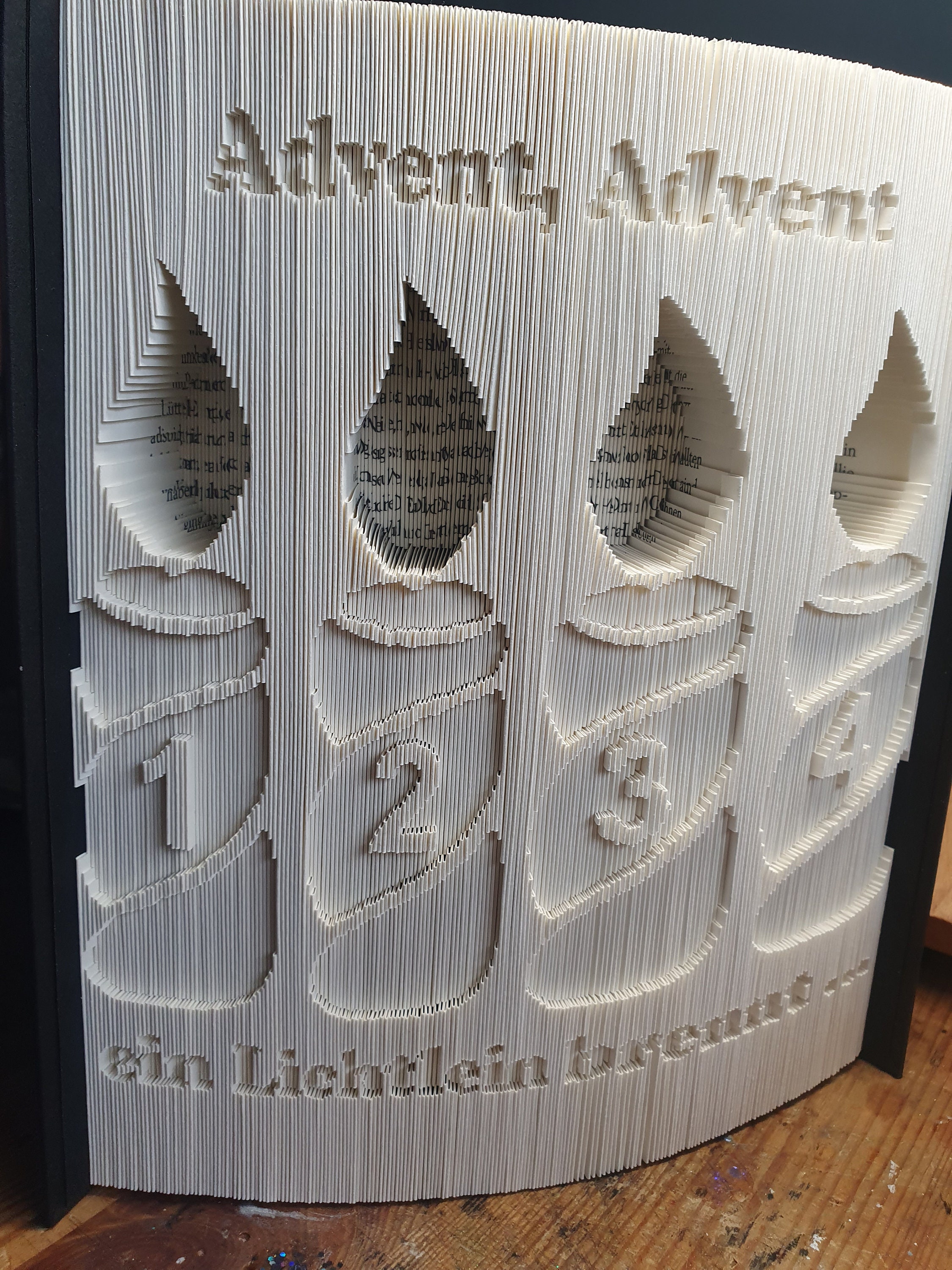 Book Folding Art *advent Candles* - Etsy