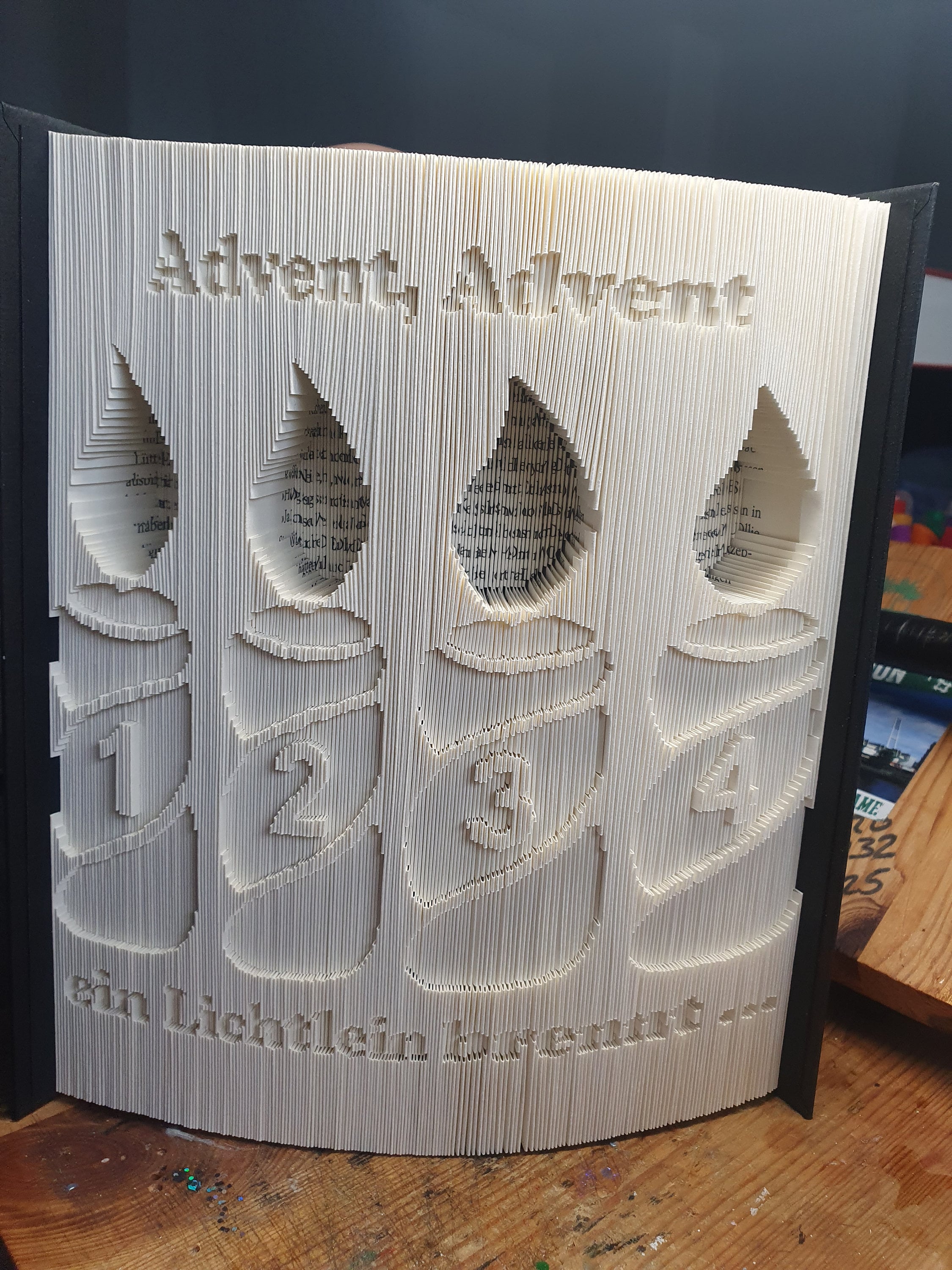 Book Folding Art *advent Candles* - Etsy