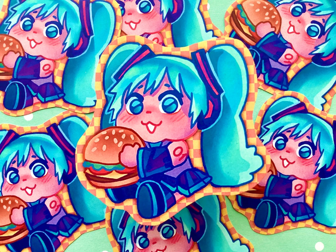 Burger Miku Sticker - Etsy