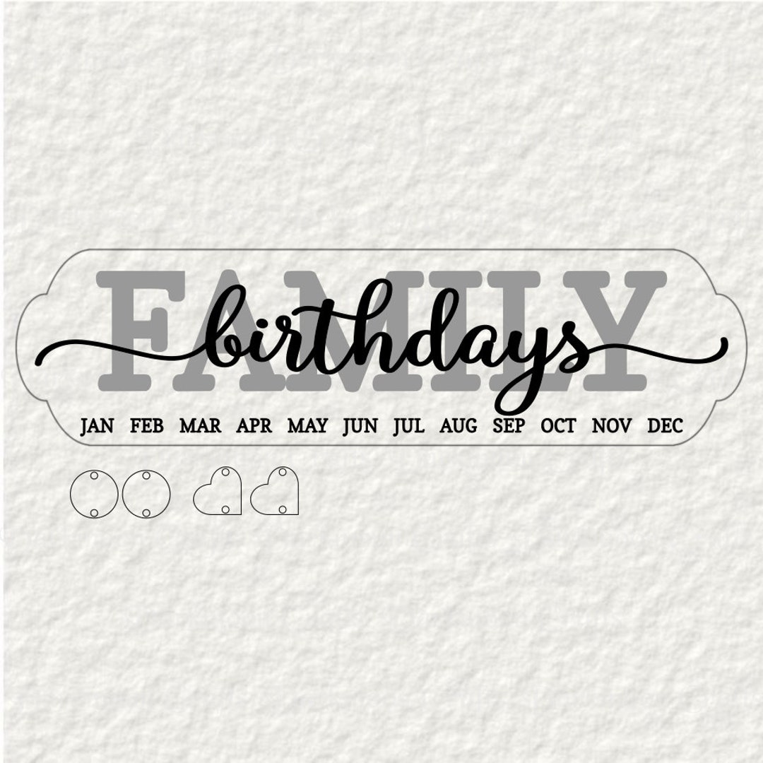 Family Birthdays Sign - Etsy