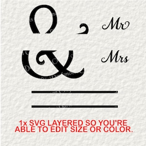 Mr & Mrs svg, Png, Pdf Cut File - Etsy