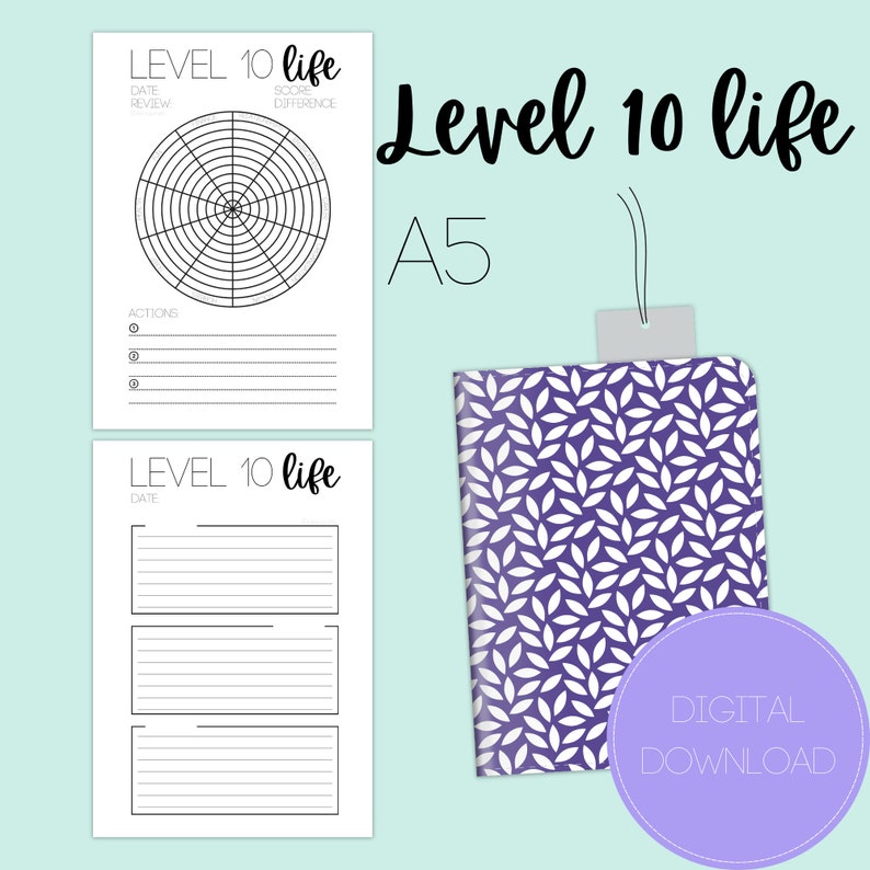 A5 Level 10 Life Planner Printables Bullet Journal Happy Planner ...