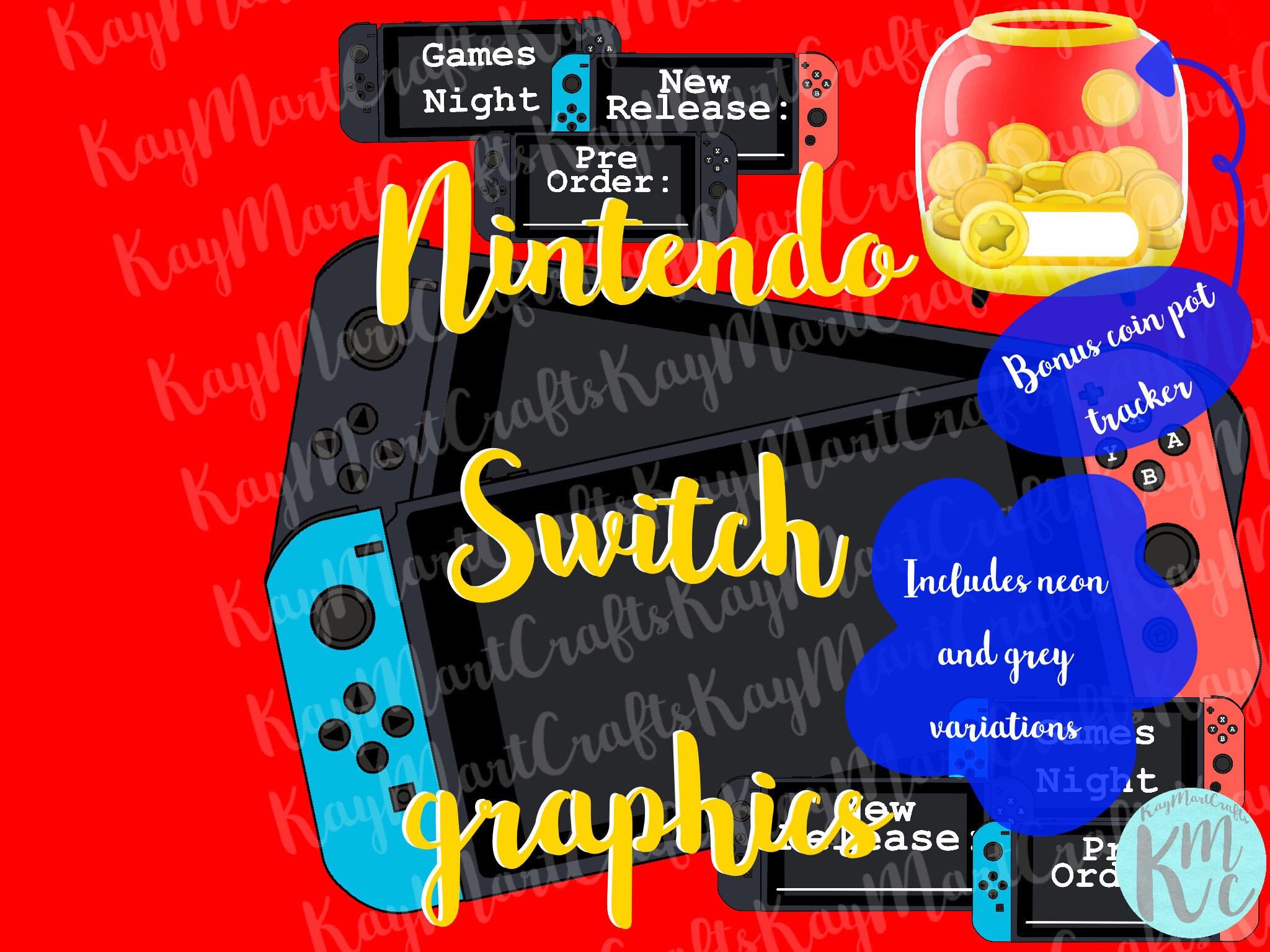 Digital Stickers Nintendo Switch Video Games Console - Etsy